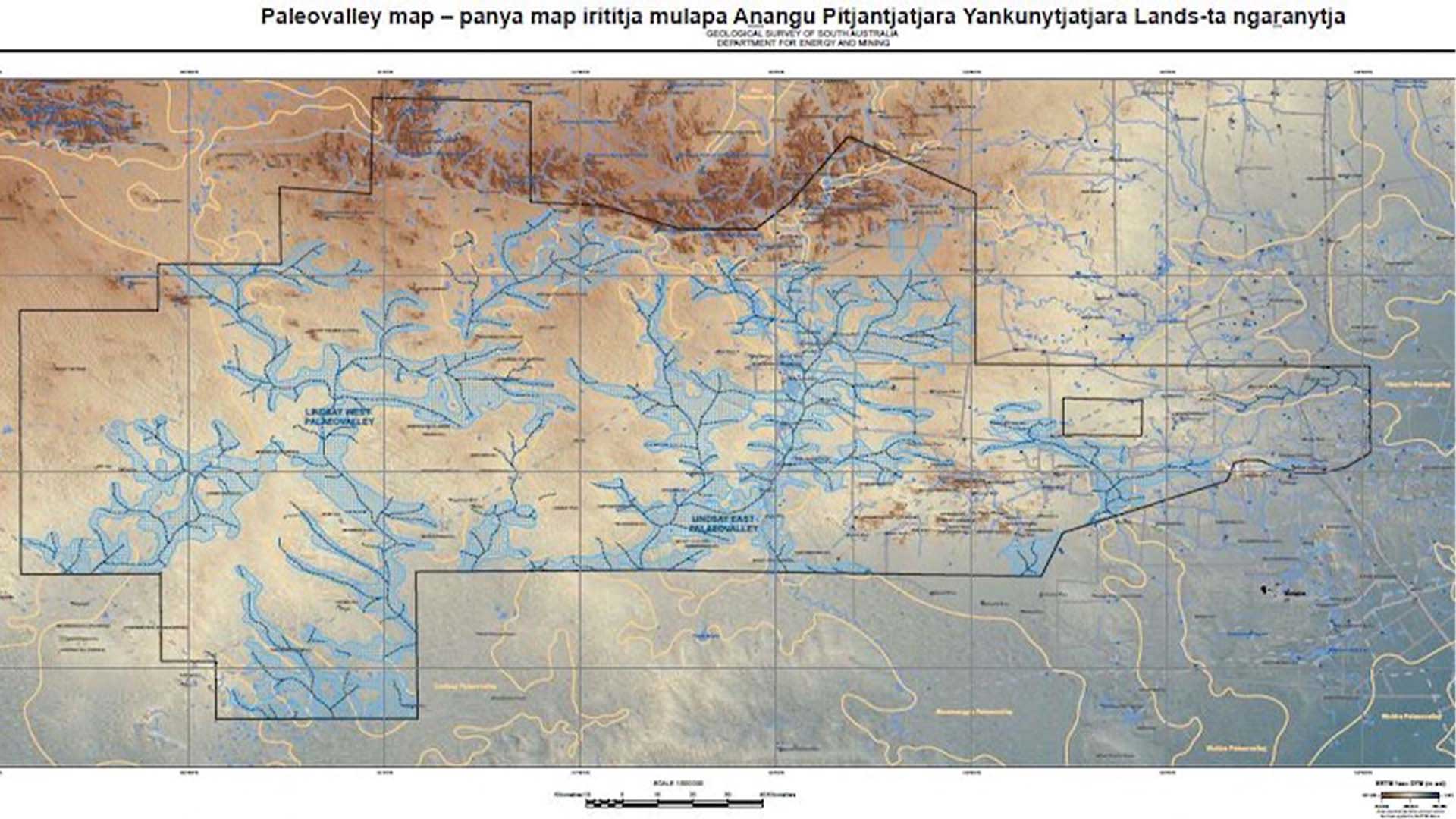 Map of ancient river under APY Lands in South Australia’s northwest ...
