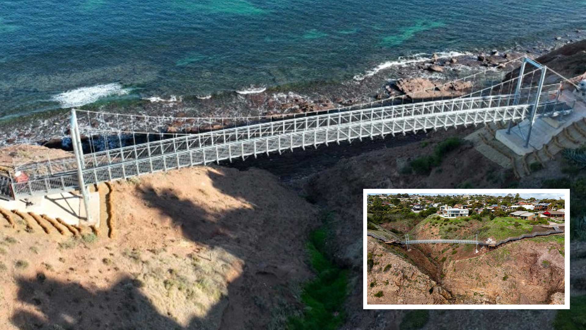 Suspension bridges lift access for Marino to Hallett Cove boardwalk ...