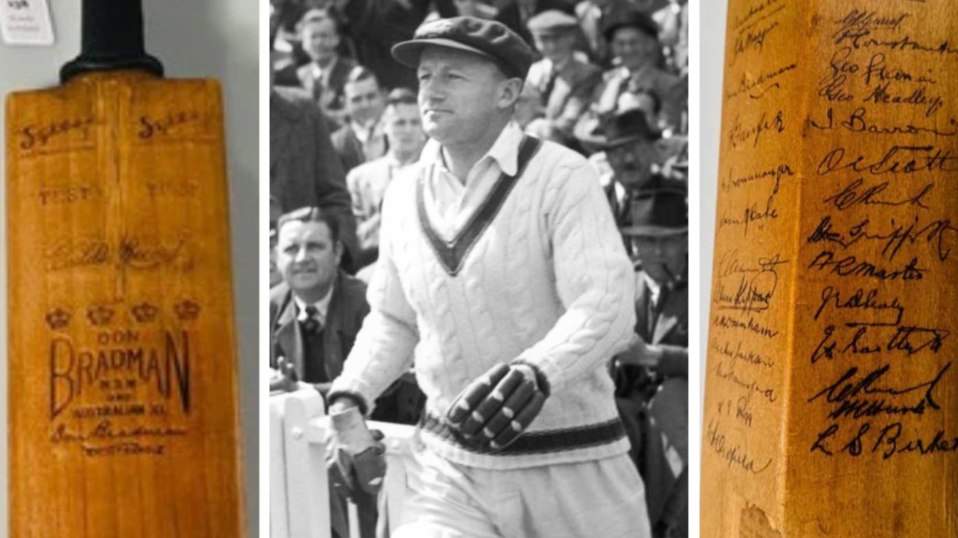 Don Bradman bats that scored double, triple centuries get big bids ...