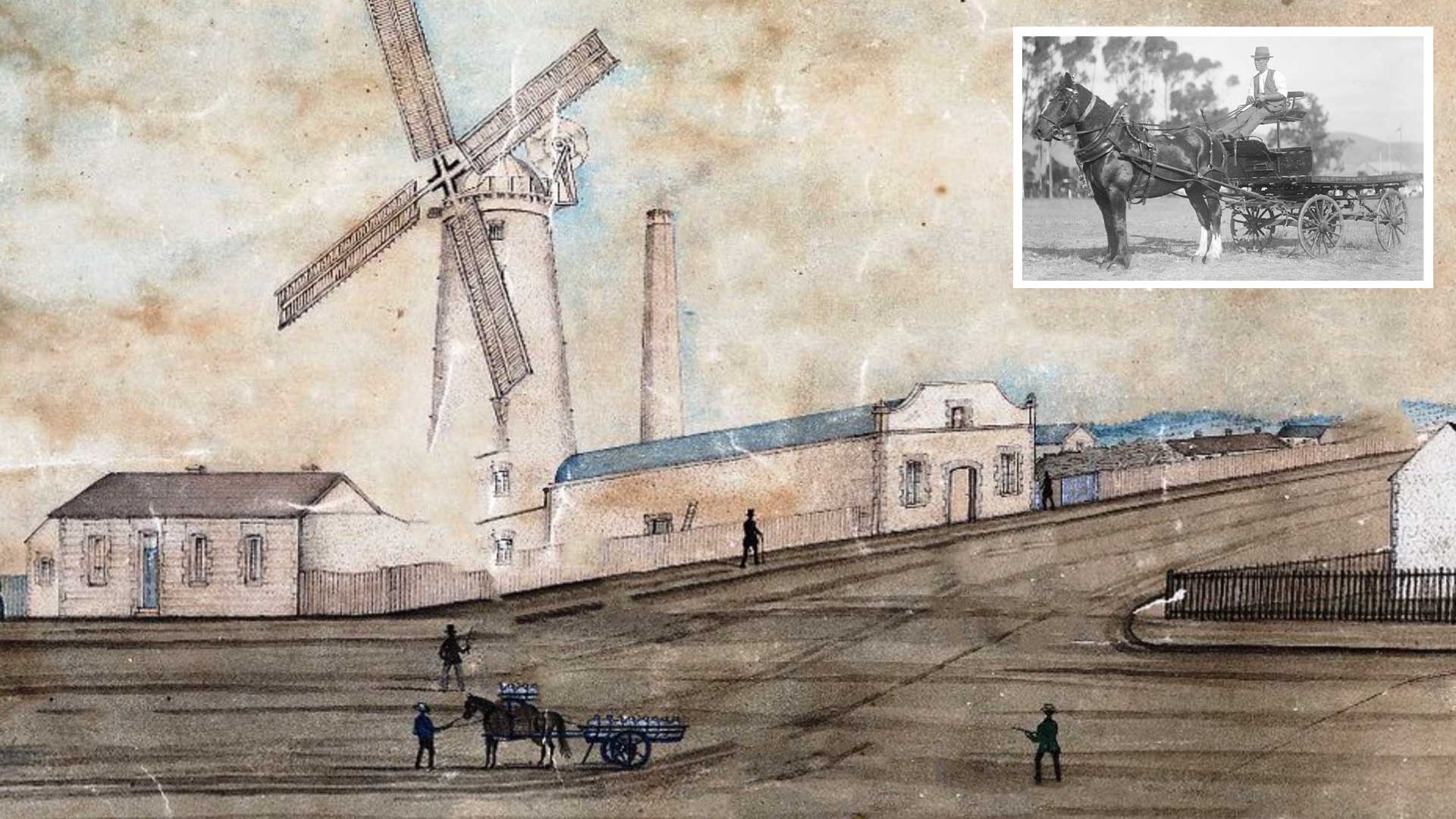 Backlash over dray tax around 1850 in South Australia overlaid with 'No ...