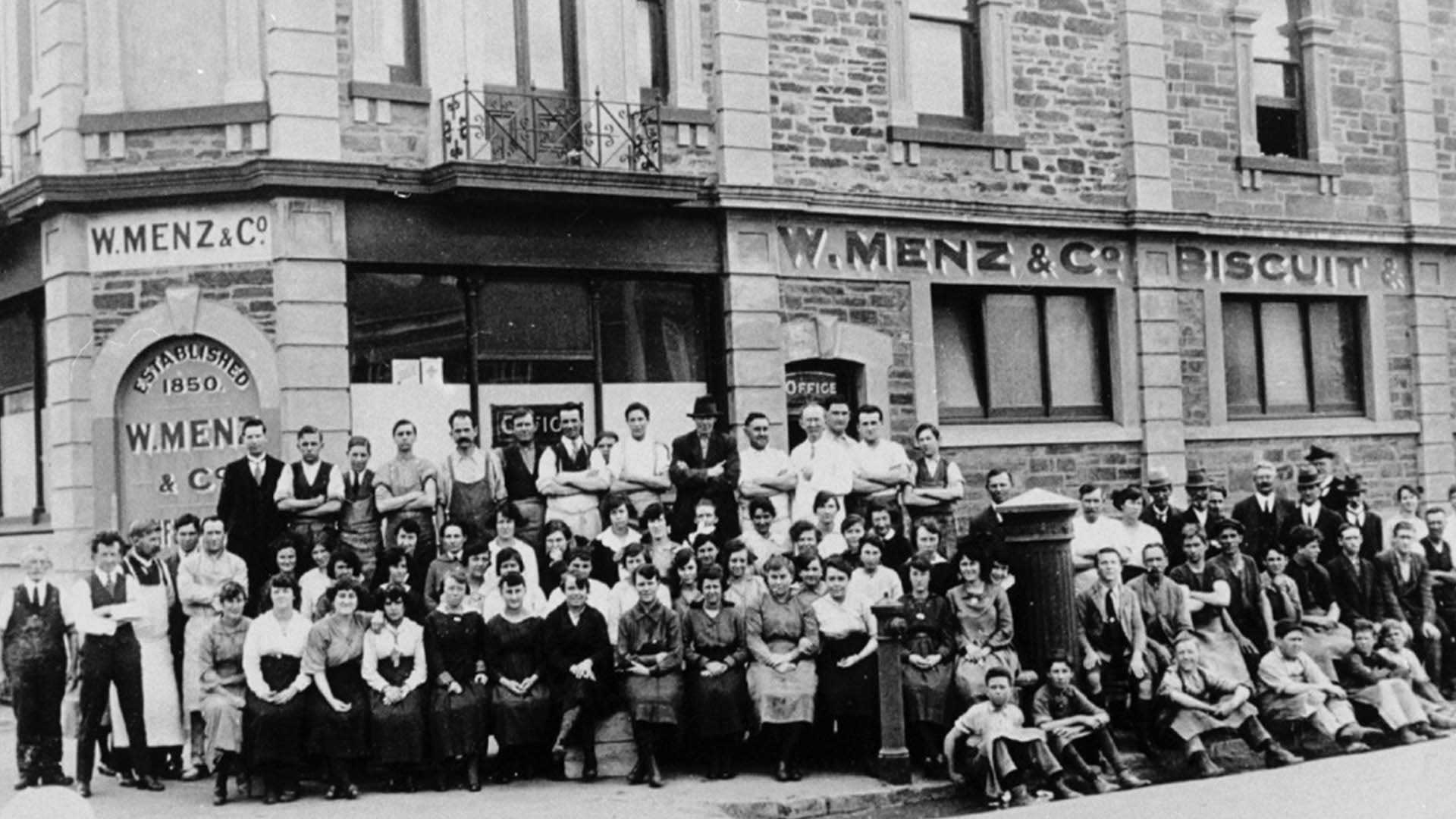 Menz biscuit company grows out of Wakefield Street, Adelaide, shop run ...