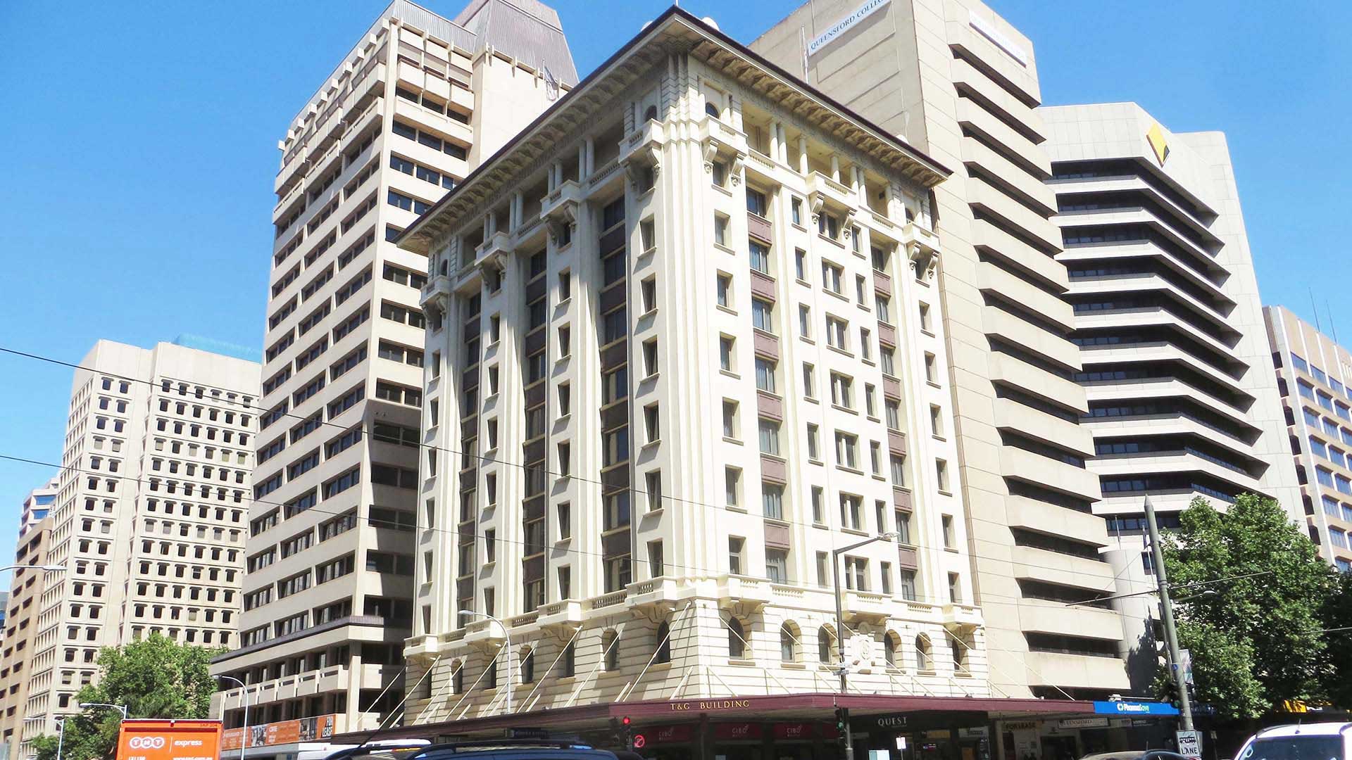 T&G building from 1925 Adelaide's tallest in Chicago School style, a ...