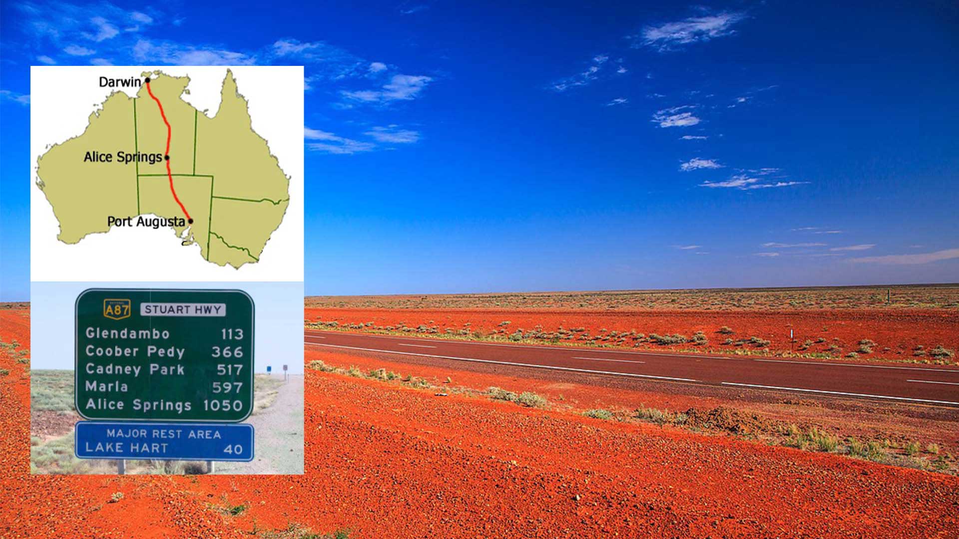 Stuart Highway stays a track from Darwin to Port Augusta until South ...