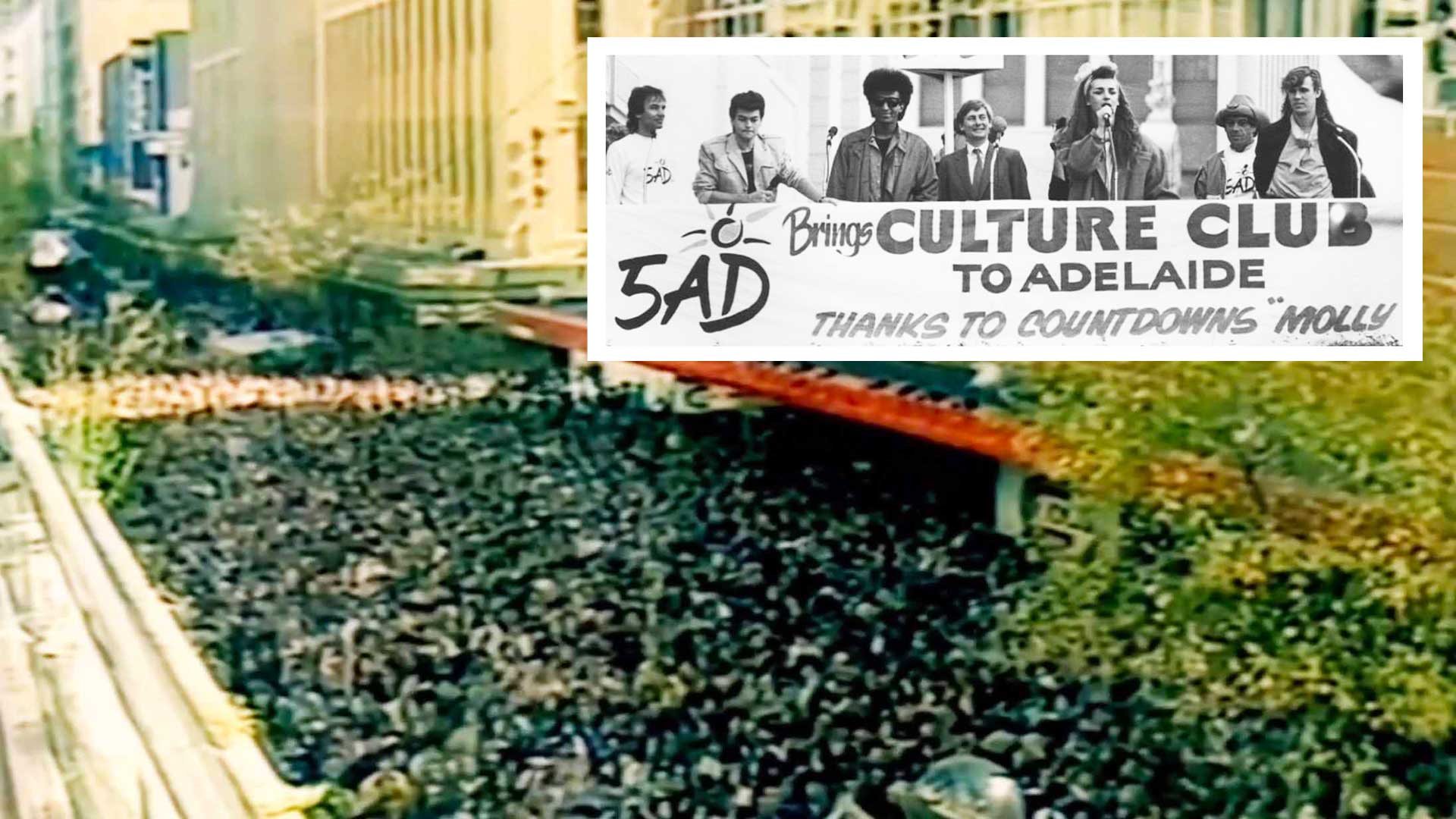 Thousands jam city mall in Adelaide for brief Culture Club visit in ...