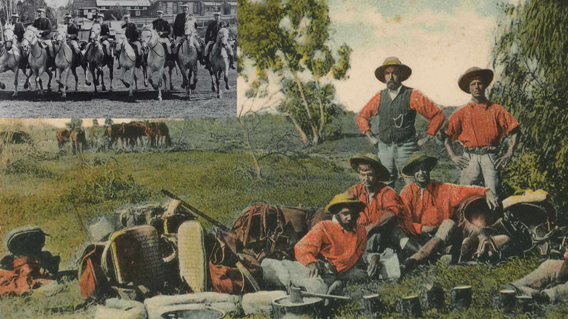 Mounted troopers elite of South Australian police in 19th Century, also ...