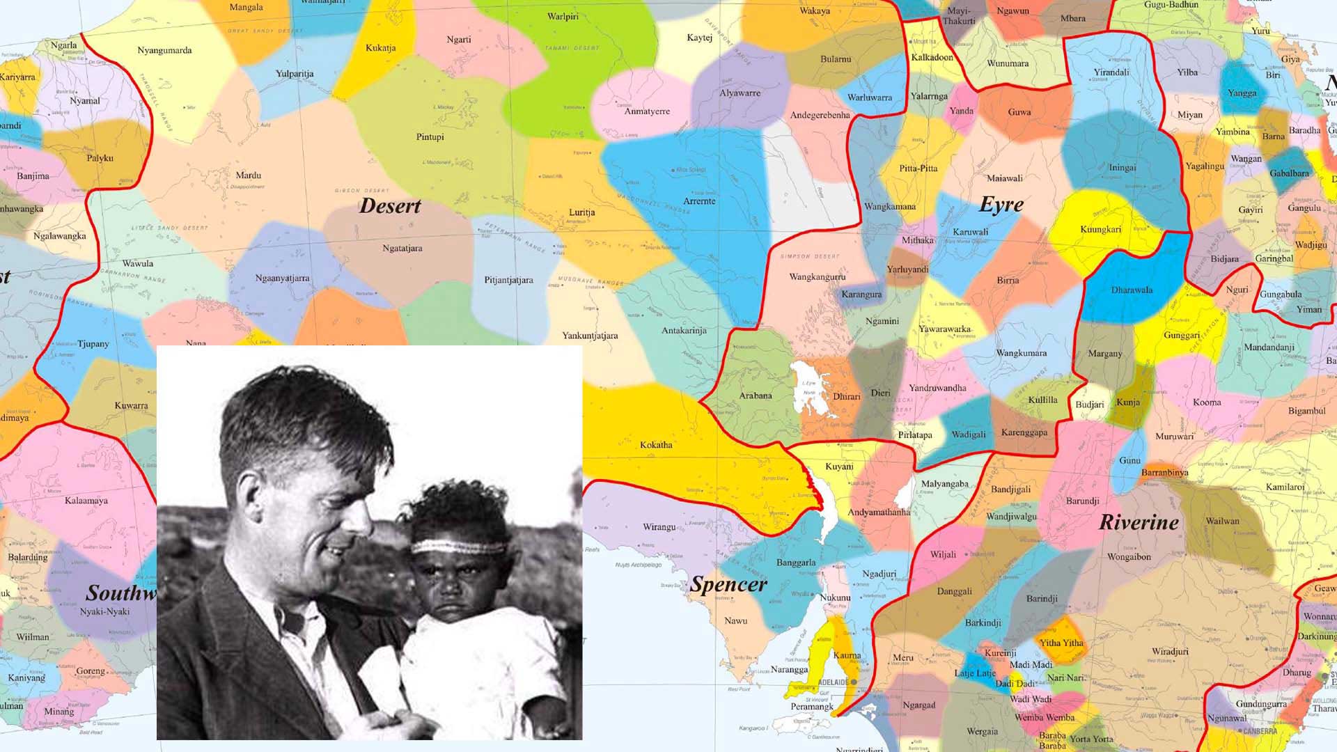 The South Australian Museum anthropologist Norman Tindale's map of ...
