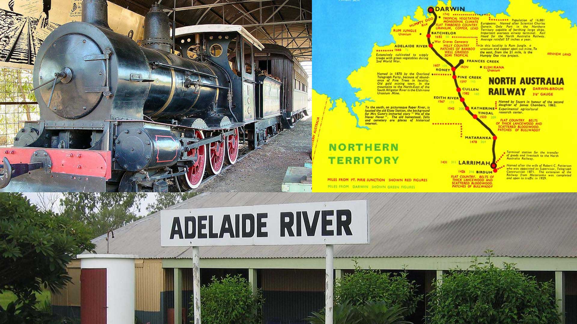 Palmerston (Darwin) to Pine Creek line open in 1889 as northernmost ...