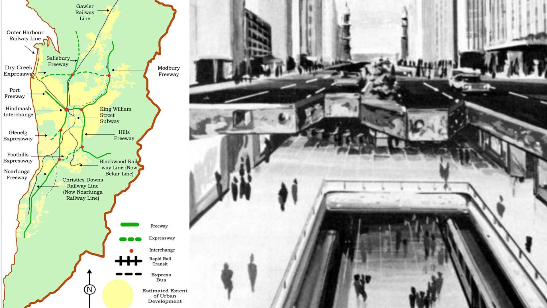 Metropolitan Adelaide Transport Study/MATS Plan in 1968 proposes an ...
