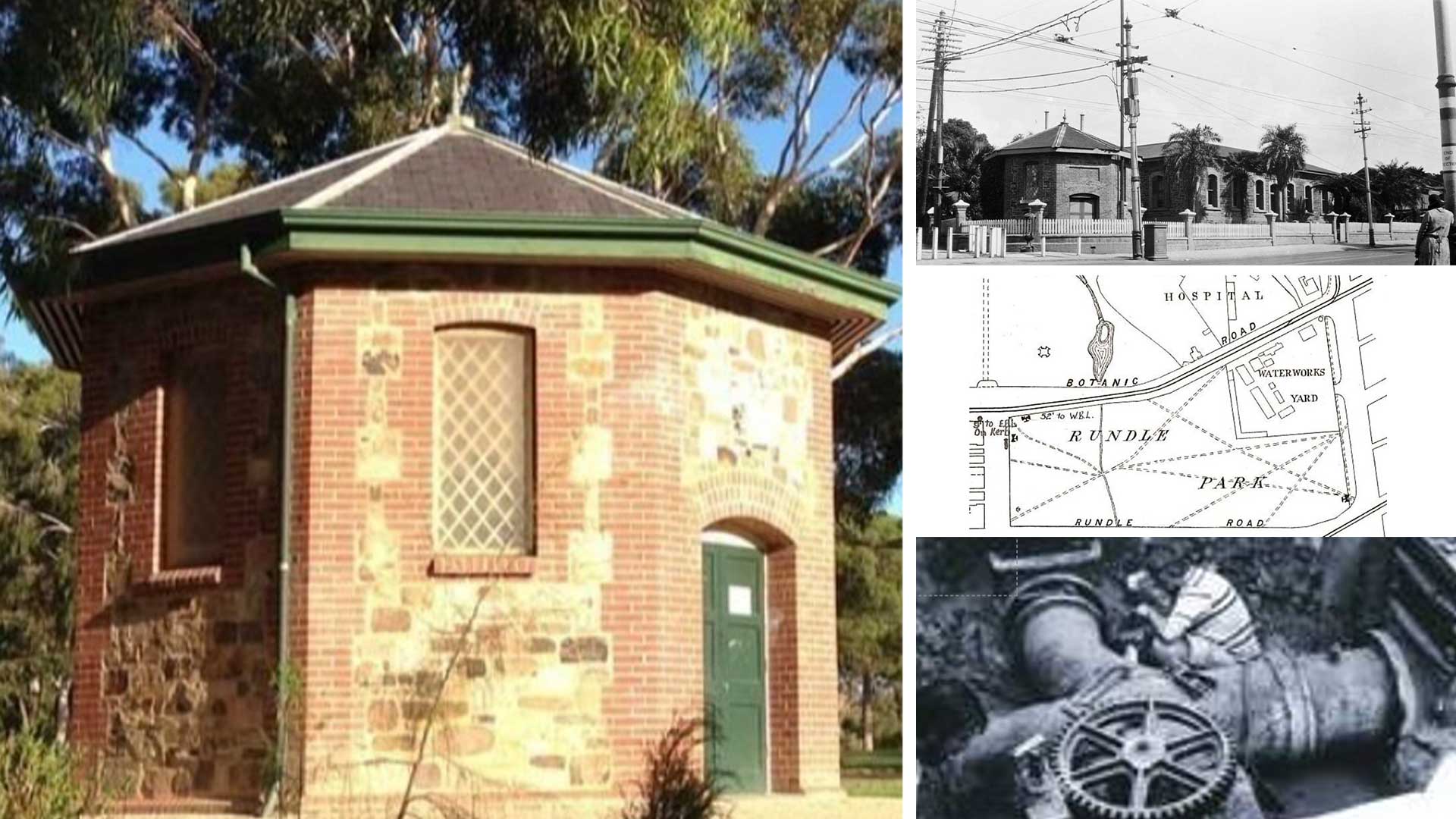 Kent Town waterworks starts 1857 on Adelaide city park lands to control ...