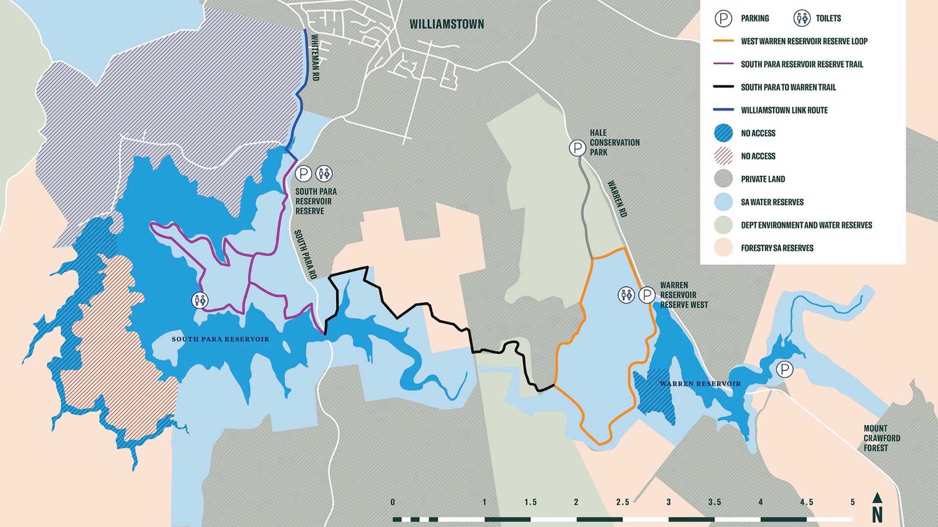Warren and South Para reservoirs added in 20th Century to supply water ...