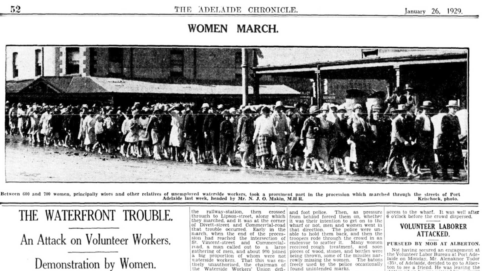 Waterside workers' wives in violent affront with police after their ...